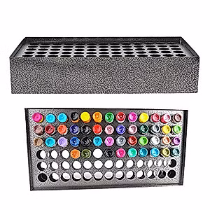 LOYALHEARTDY Tattoo Ink Bottle Holder,78 Holes Metal Ink Vertical Display Stand Organizer Tattoo Ink Bottles Nail Polish Holder Holder Ink Display Stand Organizer for Tattoo Inksnail Polish Bottles