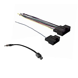 Car Stereo Wire Harness and Antenna Adapter Combo to Install an Aftermarket Radio for Select Ford Fiesta, Transit, Transit Connect etc. - See Compatible Vehicles and Years Below