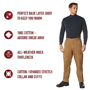 Rothco Mock Turtleneck, Midnight Navy Blue, Medium