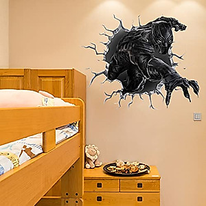 3D Superhero Wall Decals Vinyl Art Home Decor Kids Room Playroom Studios Wall Décor PVC Decoration Gift Supplies(15.7“x19.6")