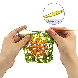 2 Skeins Rainbow Soft Yarn 100% Wool Gradient Multi Color Yarn for Crocheting Knit Total Length 180m×2(196yds×2,50g×2)-11