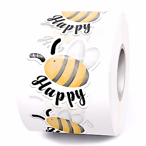 muminglong Cute Bee Happy Small Business Stickers,Happy Mail Stickers,Thank You Stickers,Handmade Stickers,Small Shop Sticker,Package Stickers for Small Business, 500 PCS