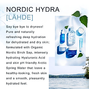 Lumene Nordic Hydra Intense Hydration 24H Face Moisturizer - Lightweight Face Cream + Dry Skin Hydrating Moisturizer - Organic Nordic Birch Sap, Arctic Spring Water & Plumping Hyaluronic Acid (1.7oz)