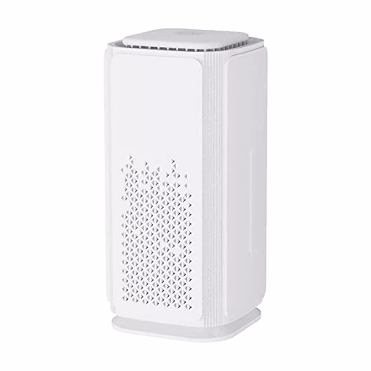 Small Air Cleaner with Ambient Light Lamp Multi Scene Use HEPA Filter USB Quiet Odor Smoke Dust Indoor Air Cleaner Desktop Air Freshener, White