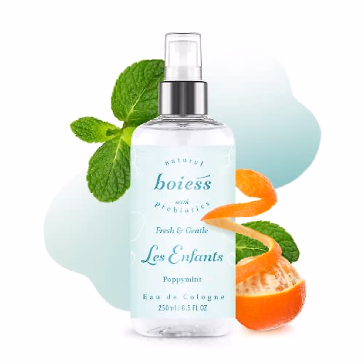 Boiess Colognes Poppy mint For Moms, Babies & Kids | Natural Eau de Cologne | Clean & Fresh Scent | Children Fragrance For Soft & Sensitive Skin | Easy Use, Gentle on Baby | Size: 8.5 FL Oz