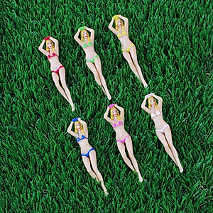 KOFULL Colored Golf Tees, Golf Tee, 3 inch Plastic Tee, Golf Practice Novelty Tees, White Elephant Stocking Stuffer Gifts for Him, Golfer Fun Gift, 6 per Set