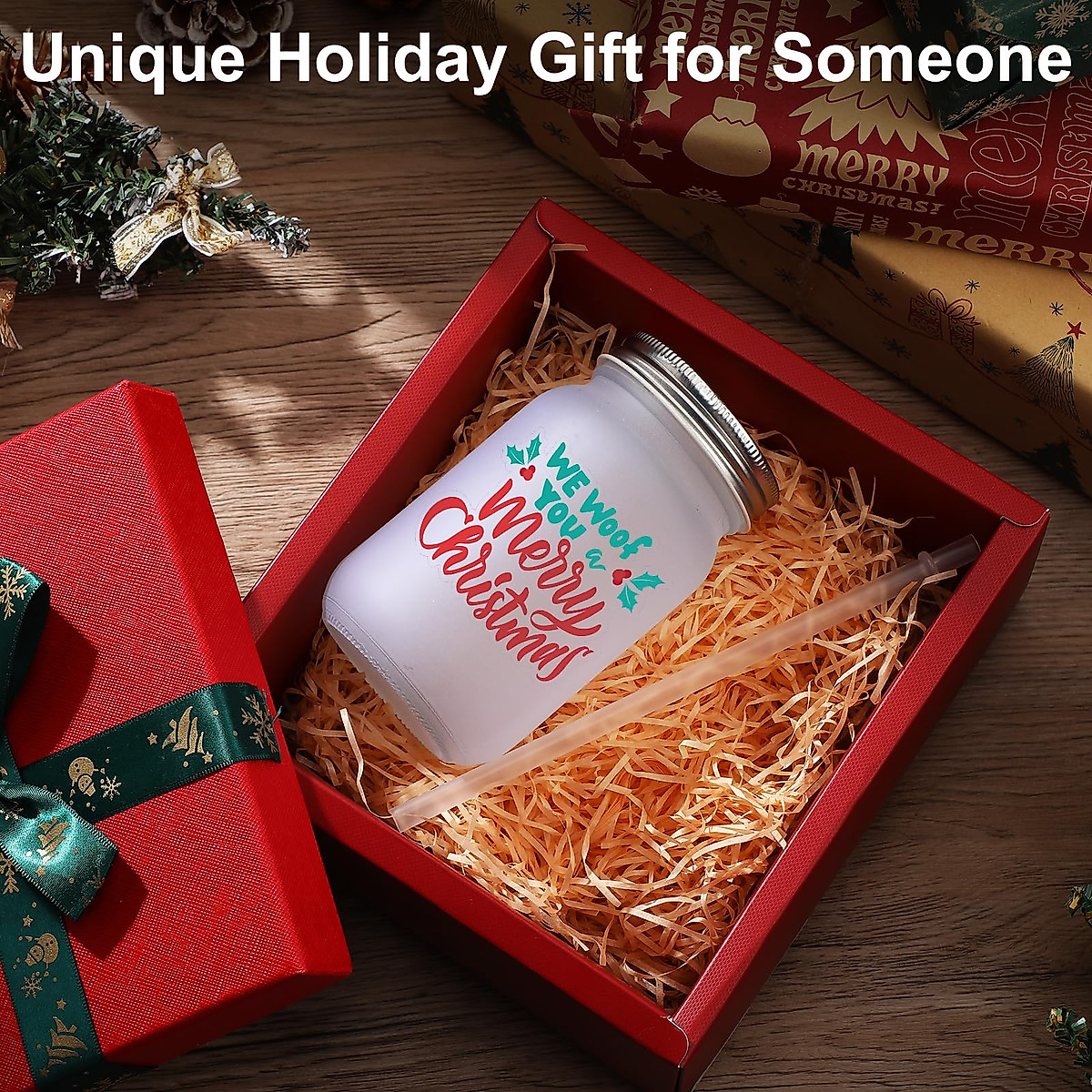 Zubebe 12 Pcs 14 oz Sublimation Glass Blanks Frosted Sublimation Glass Cups with Lids and Straws Glass Sublimation Wide Mouth Jar Tumbler Cups Mugs for Iced Coffee Beer Juice