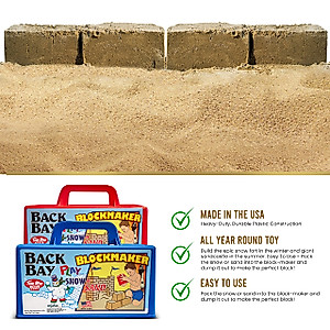 Back Bay Play Sand Castle Block Maker Beach Toys - Sand & Snow Molds Fort Building Sets for Kids - All Ages -Indoor/Outdoor Made in USA (Arctic Blue 2 Pack)