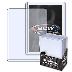 BCW 3x4 Topload Card Holder - Standard - 150ct | Rigid PVC Trading Card Protection for Baseball Cards, Football Cards, and Trading Cards Like Pokémon and MTG | Holds Cards Up to 20pts