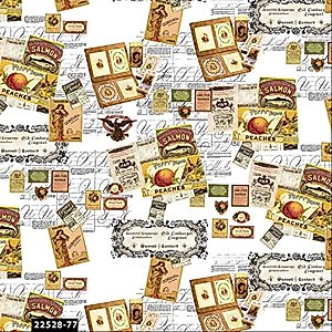 Texco Inc 100% Combed Quilting Prints Craft Cotton Apparel Home/DIY Fabric, Offwhite Ocher Marsala Olive 2 Yards