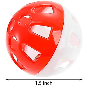 Bekith 120 Pack Plastic Cat Toy Ball with Bell, Kitten Chase Toy Interactive Cat Toys 6 Assorted Color