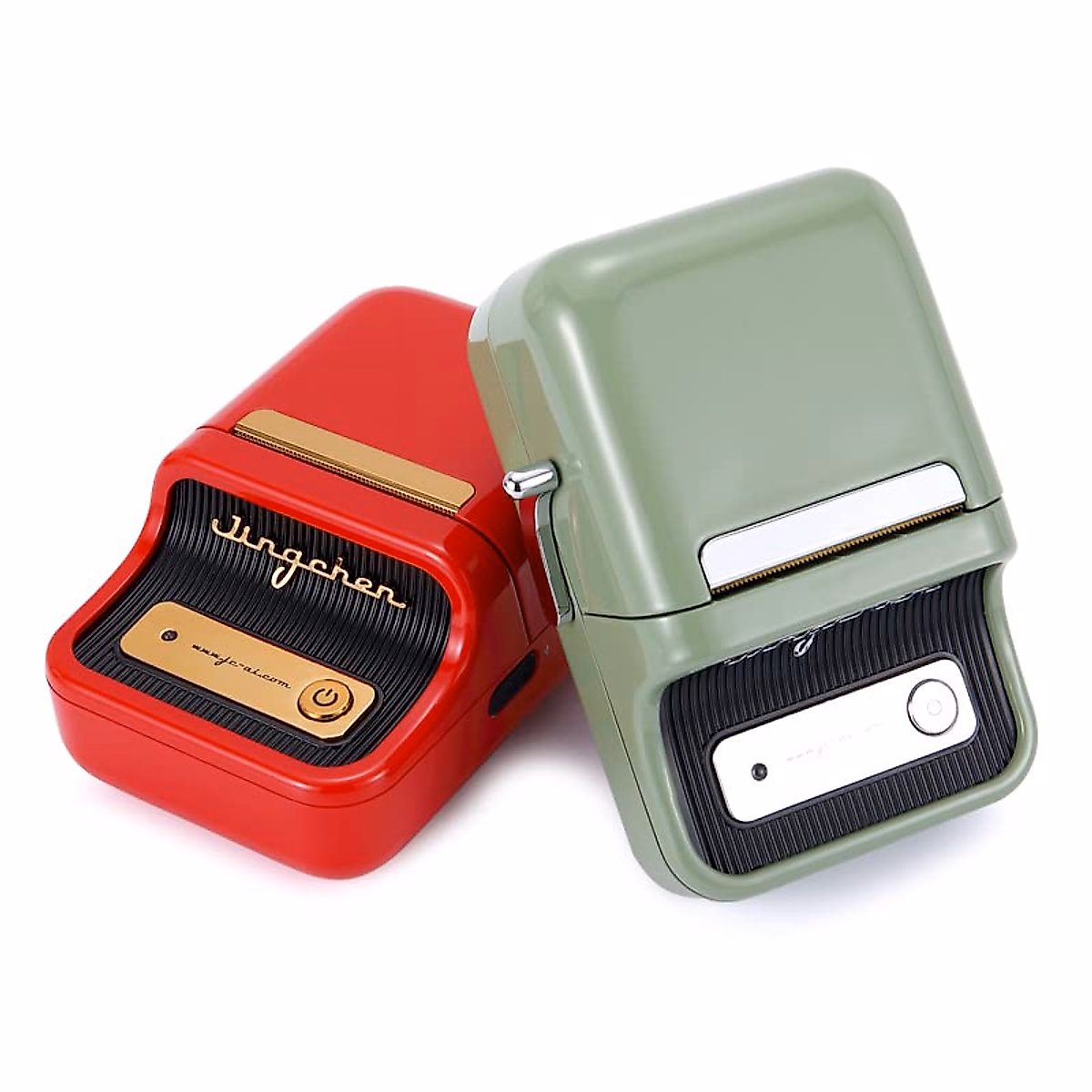 Hycodest Thermal Label Printer B21 Wireless Bluetooth Portable Printer Label Maker Machine with Tape (50x20 mm, 200 pcs) Compatible with Android & iOS System, Green