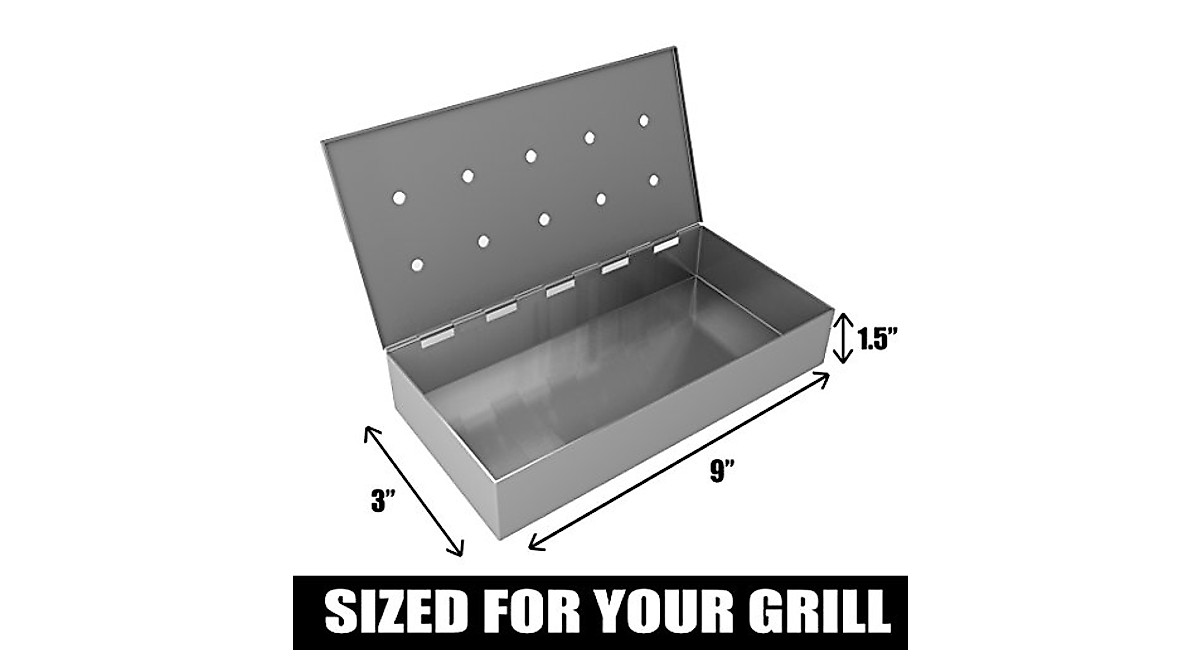 Cave Tools Grill Smoker Box Starter Kit for Wood Chips - Durable & Easy