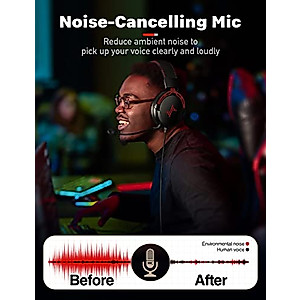 Gaming Headset for PS5 PS4 PC, Gaming Headphones with Noise Cancelling Mic, Wired Gamer Headsets for Computer Laptop Mac Nintendo NES Games