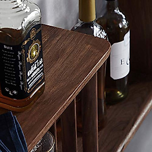 Creative Simplicity Creative Simplicity Wall Mounted Wine Rack, Wooden Hanging Goblet Holder Inverted Cup Frame for Restaurant Living Room Bar J1030, PIBM