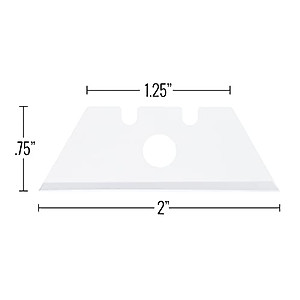 ToolTreaux White Ceramic Box Cutter Utility Knife Blades Replacement Pack of 10