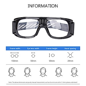 SooGree Sports Glasses for Men Womens,Protective Eyewear Sunglasses Polarized Sports Cycling Glasse(Black frame black pad),Anti Fog Shock Absorption with Adjustable Strap