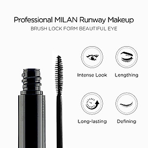Lord & Berry Back in Black Liquid Lightweight Lash Mascara Black for Volume and Length, Long Lasting Moisture, Great For Short Lashes Eye Makeup, Cruelty Free, 0.6 oz, Deep Black