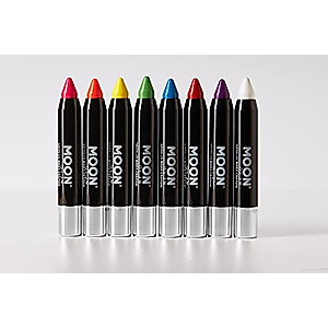 Moon Glow - Neon UV Paint Stick Body Crayon for the Face & Body – White
