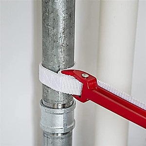HOMEGOAL 12 Inch Multi-Purpose Strap Wrench Adjustable Pipe Wrench Anti-sliding Wrench, Double Layered Thickened Nylon Strap