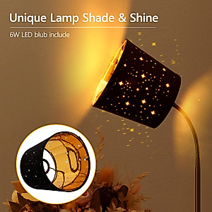 AUQUEE LED Floor Lamp, Standing Lamp for Living Room with Linen Lamp Shade,Adjustable Gooseneck Modern Reading Light,Floor Lamps for Bedroom,Office,Farmhouse,6W LED Bulb Included