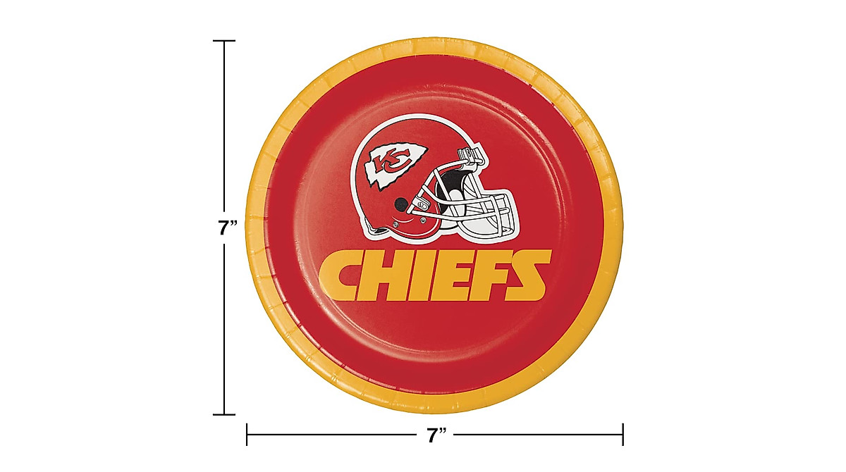 Kansas City Chiefs Dessert Plates (24 ct) - Party Ready!