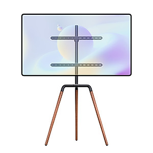 ProMounts Modern TV Floor Stand, Universal TV Mount with 90° Swivel, Corner TV Easel with Tripod Base for 47-72 Inches, LED LCD OLED Flat and Curved Screens