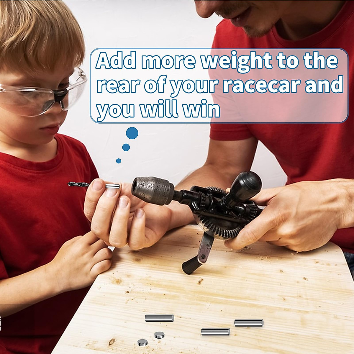 24 PCS Cylindrical Stainless Steel Weight 6.8 Ounce, 4 Different Sizes Incremental Cylinders Car Weights Compatible with Pinewood Car Derby Weights Cylindrical Car Weights to Optimize Car Speed