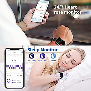 Smart Watch for Men Women, 1.69'' Fitness Tracker Health Monitor for Heart Rate, Blood Oxygen, Sleep,25 Sport Modes Activity Trackers IP68 Waterproof,Message Notification Fitness Watch for Android iOS