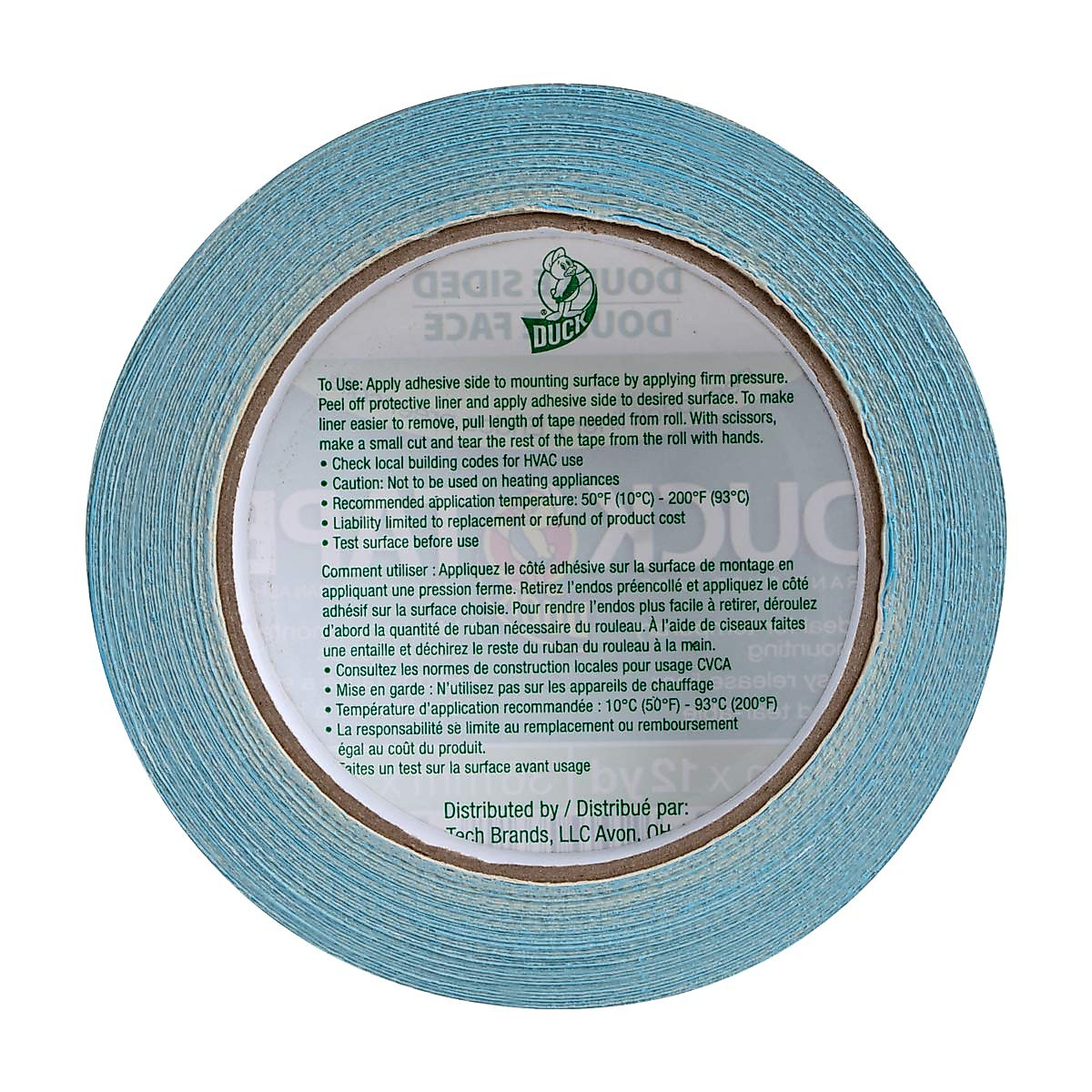 Duck Brand Double-Sided Duct Tape, 1.4-Inch by 12-Yards, Single Roll, Blue (240200)