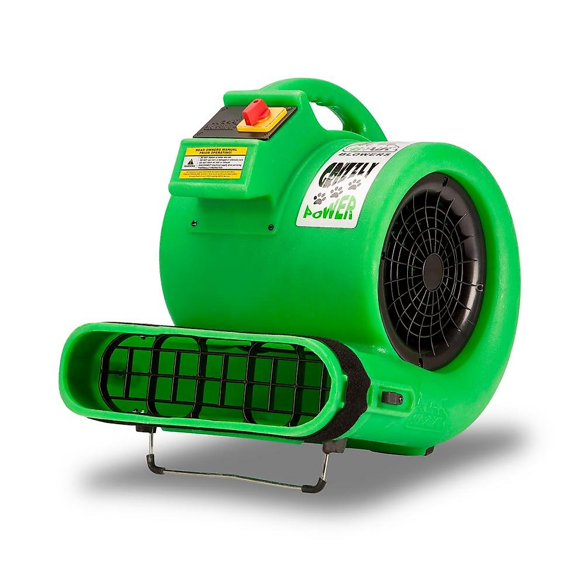 B-Air Grizzly Gp-1 1 HP Air Grizzly Mover Carpet Dryer Floor Fan for Water Damage Restoration Equipment & Pet Cage Dryer Green