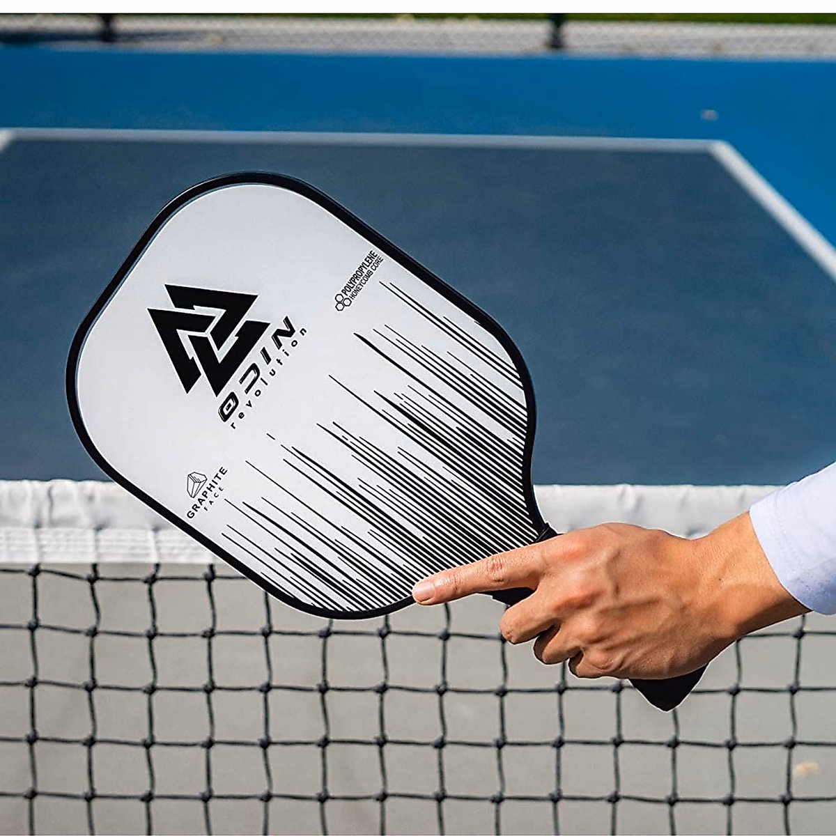 Odin Pickleball Paddles Set of 2 Premium Graphite Polypropylene Honeycomb Core Pickle Ball Paddles - 3 Balls Ultra Cushion Grip - Pickleball Racket Case Bag - Gift for Men Women Indoor Outdoor Games