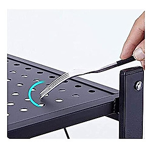 ATAAY Kitchen Storage Rack Shelving for Garages Foldable Garages/Black