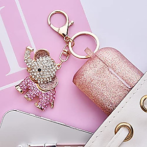 VISOOM Airpods Pro 2 Case Cover Cute with Bling Elegant Keychain for Apple Airpods pro 2nd Generation Case Cover Silicone iPod pro 2 Case Airpods pro 2nd Generation/Air Pro Pods 2nd Gen (Rose Gold)