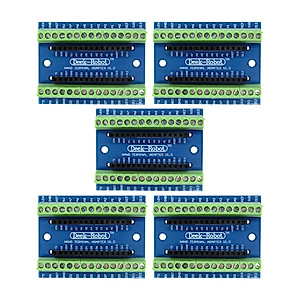 Aideepen 5pcs Nano V3.0 Expansion Board V3.0 Breakout Board Screw Terminal Adapter Shield Nano V3.0 AVR ATMEGA328P-AU Module