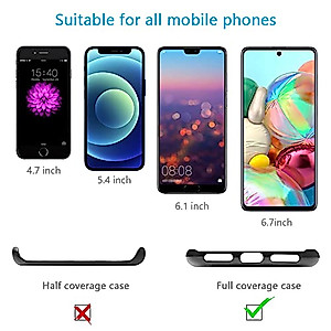 Cell Phone Lanyard, Adjustable Universal Crossbody Lanyard, Compatible with Every Mobile Phone, for Neck Strap Crossbody Strap Wrist Strap, with Keychain and 2 Patch, Black (L2US-3097699)