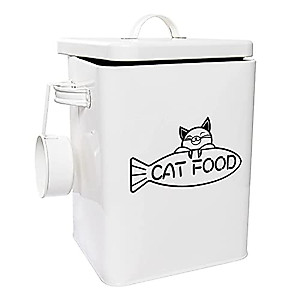 Vumdua Dog and Cat Food Storage Container, Farmhouse Pet Food Storage Containers with Lid and Dry Food Scoop, Durable Airtight Cat Food Container, Great Gift for Pet Owners