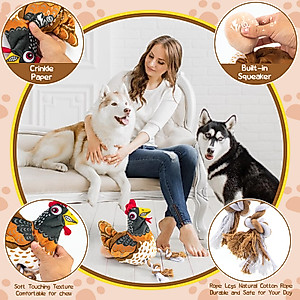 Calibonbon Pet Tug-of-War Toy with Squeaker – Durable Chicken-Shaped Dog Toy for Medium to Large Breeds, Rope Design for Interactive Play, Built-in Squeaker for Extra Fun