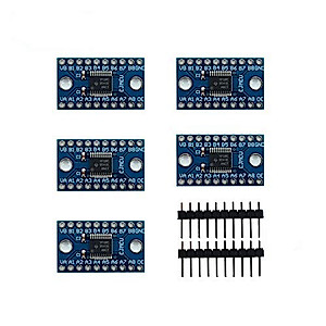 DEVMO 5pcs 3.3V 5V TXS0108E High Speed Full Duplex Shifter 8 Way 8 Channel Logic Level Conversion Module 8-Bit 8 CH Logic Level Bi-Directional Voltage Converter Compatible with Ar-duino Raspberry Pi