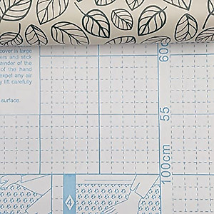 Yifasy 19.7ft Roll Green Leaf Shelf Liner Peel and Stick Countertop Shelving Paper Wallpaper Drawer Chest Vinyl Film (M-236.2x17.7 Inch)