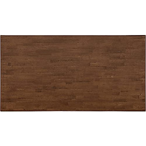 Finch Provence Farmhouse Table, Two-Toned Wood with Turned Legs, Traditional Rustic Furniture Decor for Kitchen or Dining Room, 60" Inch Tabletop, Black