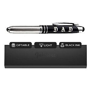 DAD Engraved Multi-Function Luxury Gift Pen with Flashlight, Touch Stylus, and Writing Tip - Father's Day Christmas Birthday Gift Idea for Dad from Son Daughter Kids