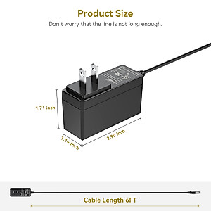 Omilik UL Listed AC Adapter for Livestrong LS5.0U LS5.0R LS6.0R Stationary Exercise Bike LS7.9E & LS8.0E Elliptical LS9.9E & LS12.9E Incline Elliptical Cross Trainer LS10.0E & LS13.0E Trainer Exercise