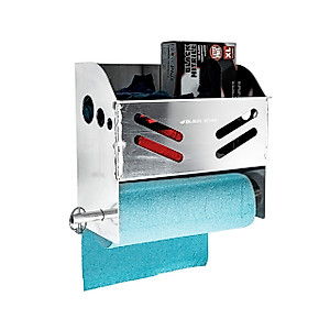 Black Boar Aluminum Holder for Enclosed Trailer/Garage | Holds (1) Paper Towel roll| Durable Construction | Easy to Install (66125)