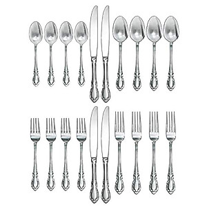 Pfaltzgraff Vienna 20-Piece Stainless Steel Flatware Set, Service for 4