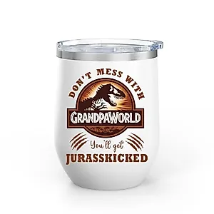 Don't Mess with Grandpaworld Tumbler, Nutrition Facts Tumblers for Grandpa, Gift for Father’s Day or Birthday