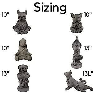 World of Wonders Zen Animals Meditation Outdoor Garden Statues | Asian Patio Decor and Front Yard Statues | Garden Welcome Statue Zen Items for Office - Cat
