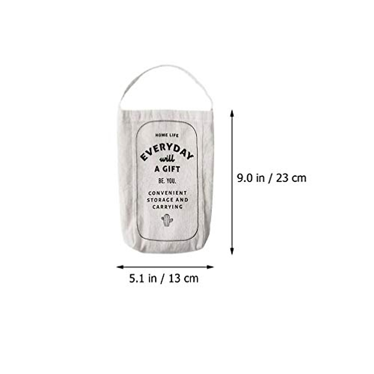 Cabilock 2PCS Wall Mount Grocery Bag Dispenser Linen Kitchen Grocery Plastic Bag Holder Farmhouse Hanging Storage Organizer Basket for Bathroom Home White