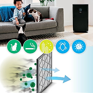 Shark HE6FKPET Anti-Allergen Hepa Filter with Advanced Odor Lock, Air Purifier 6 (HE601 & HE602), White