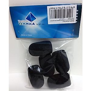 Tetra-Teknica XFFZ5P-BLK Lapel & Headset Microphone Windscreen, Color Black, 5-Pack